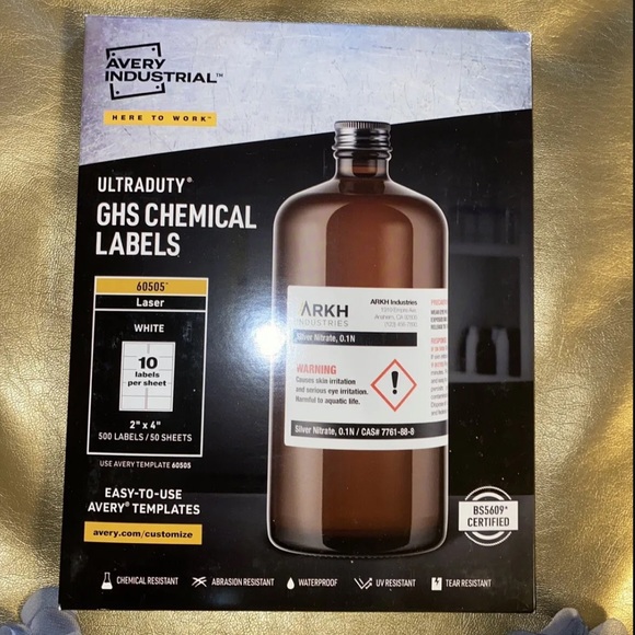 Avery Industrial | Office | Authentic Ghs Chemical Labels Laser Avery ...